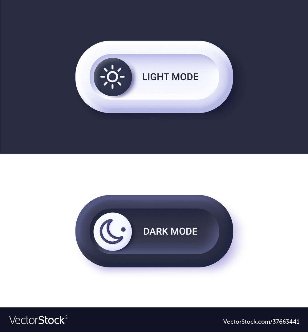 Day night switch - dark mode light mode switch Vector Image Day night switch - dark mode light mode switch Vector Image
