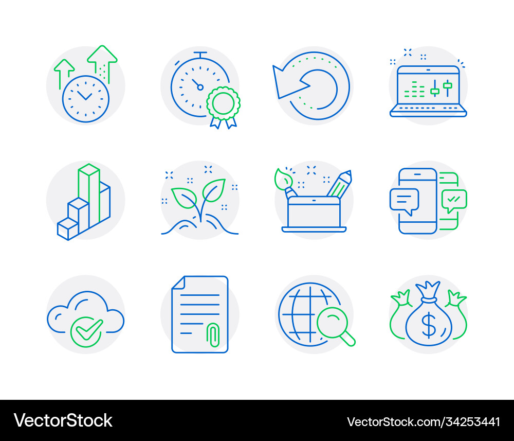 Education icons set included icon as startup Vector Image