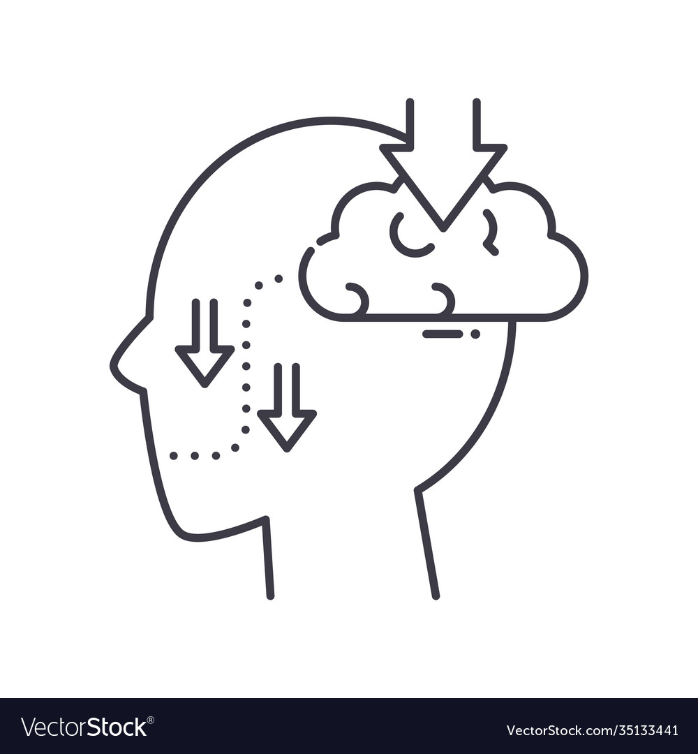 Memorization icon linear isolated Royalty Free Vector Image