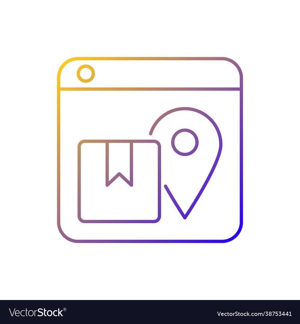 Order tracking gradient linear icon Royalty Free Vector