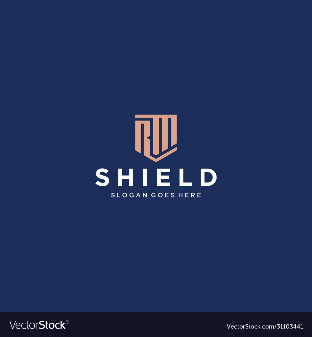 Rm shield logo Royalty Free Vector Image - VectorStock