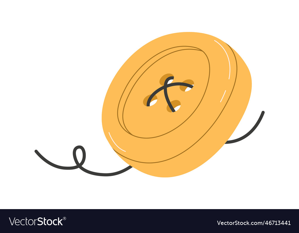 Round button with thread Royalty Free Vector Image
