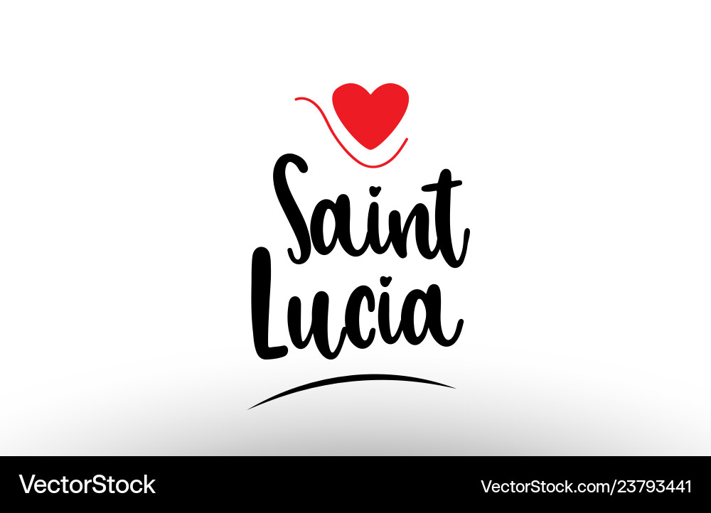 Saint lucia country text typography logo icon Vector Image