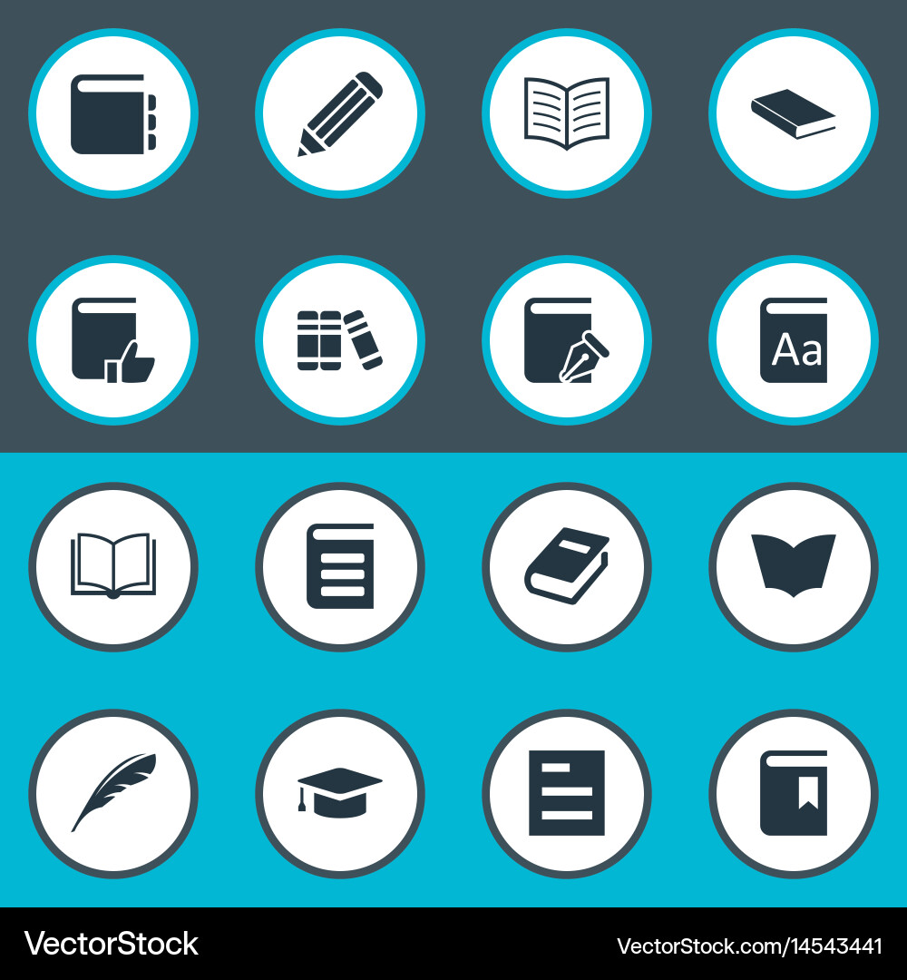 Set of simple education icons Royalty Free Vector Image