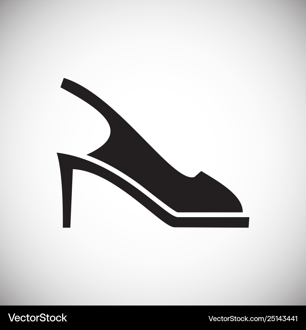 Shoe icon on background for graphic and web design