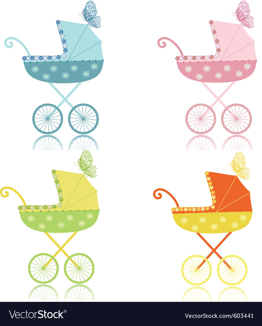 Strollers Royalty Free Vector Image - VectorStock