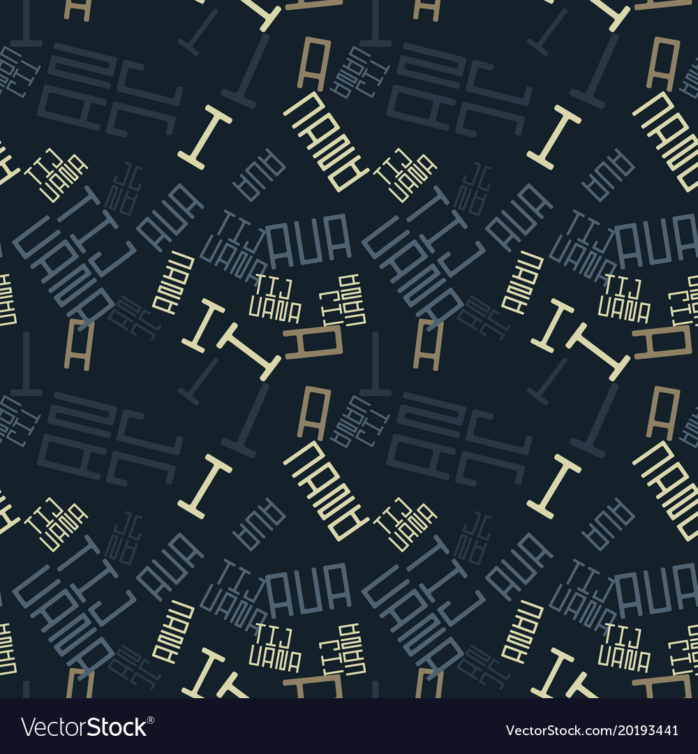 Tijuana creative pattern Royalty Free Vector Image