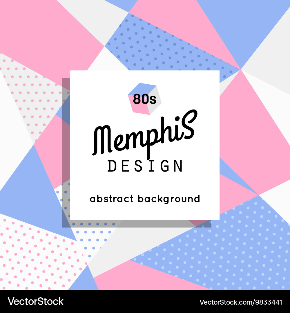 Trendy memphis cards design 1980s background Vector Image