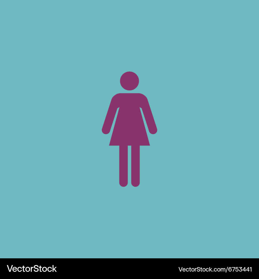 Woman icon on a grey background Royalty Free Vector Image