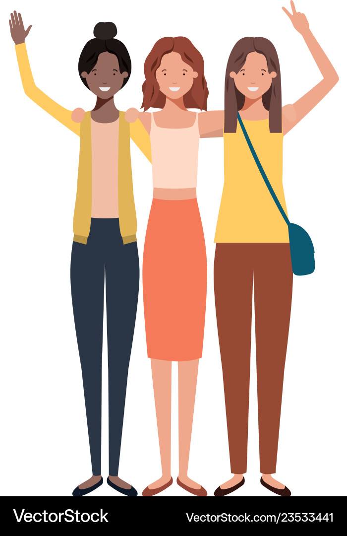 Young women avatar character Royalty Free Vector Image