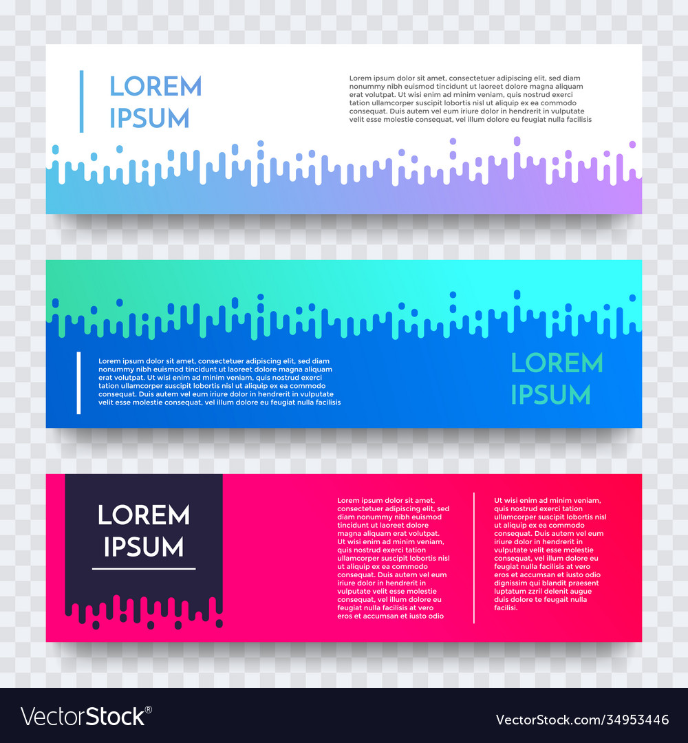 Abstract geometric web banner gradient template Vector Image