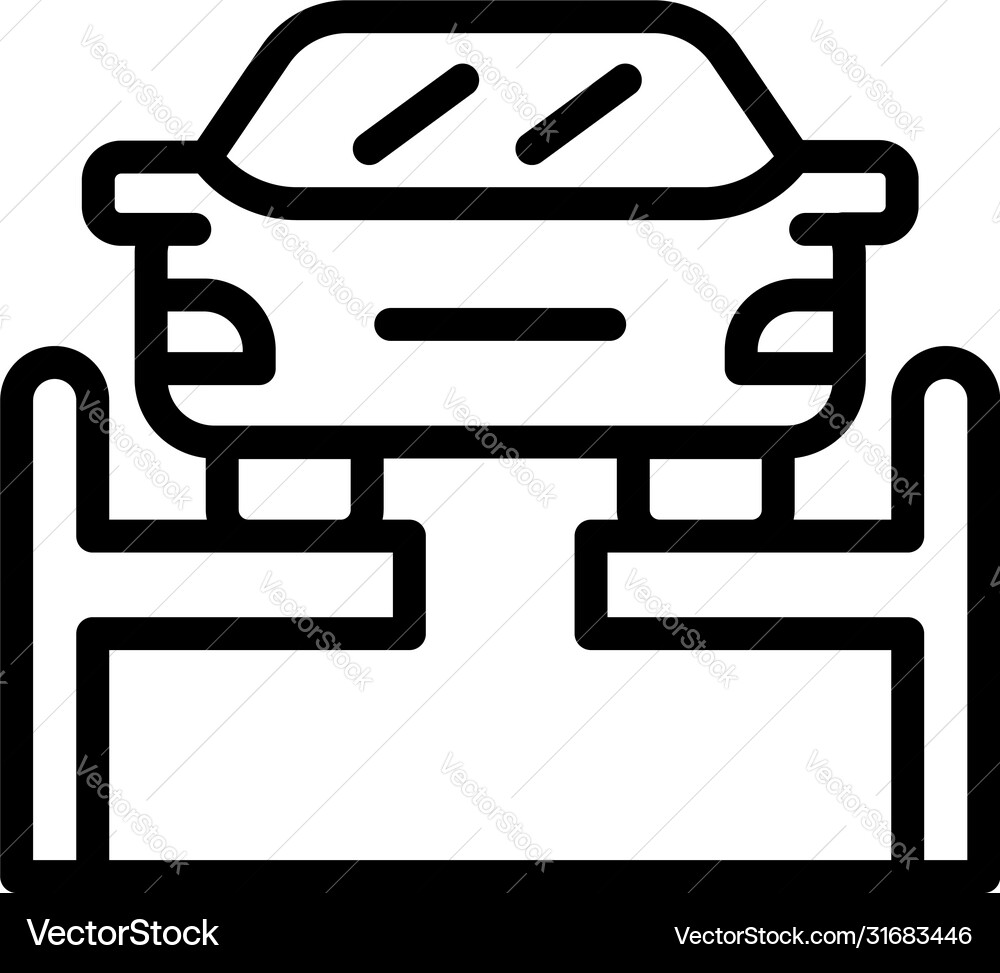 Car service stand icon outline style Royalty Free Vector