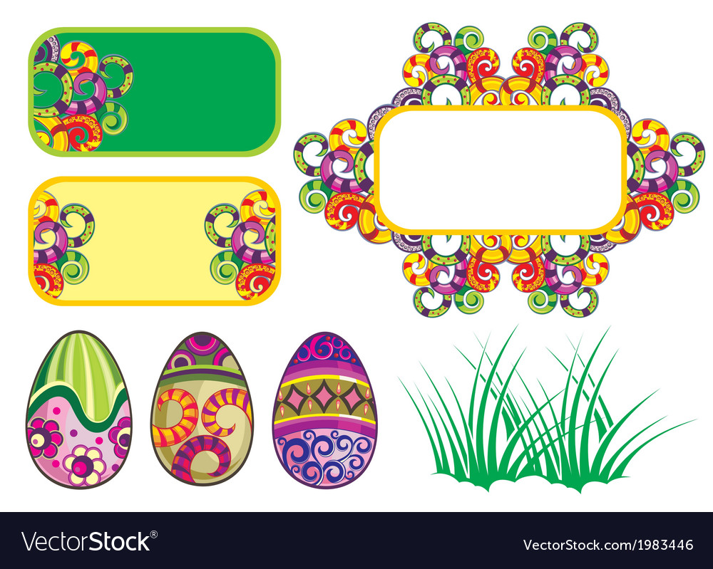 Easter collection Royalty Free Vector Image - VectorStock