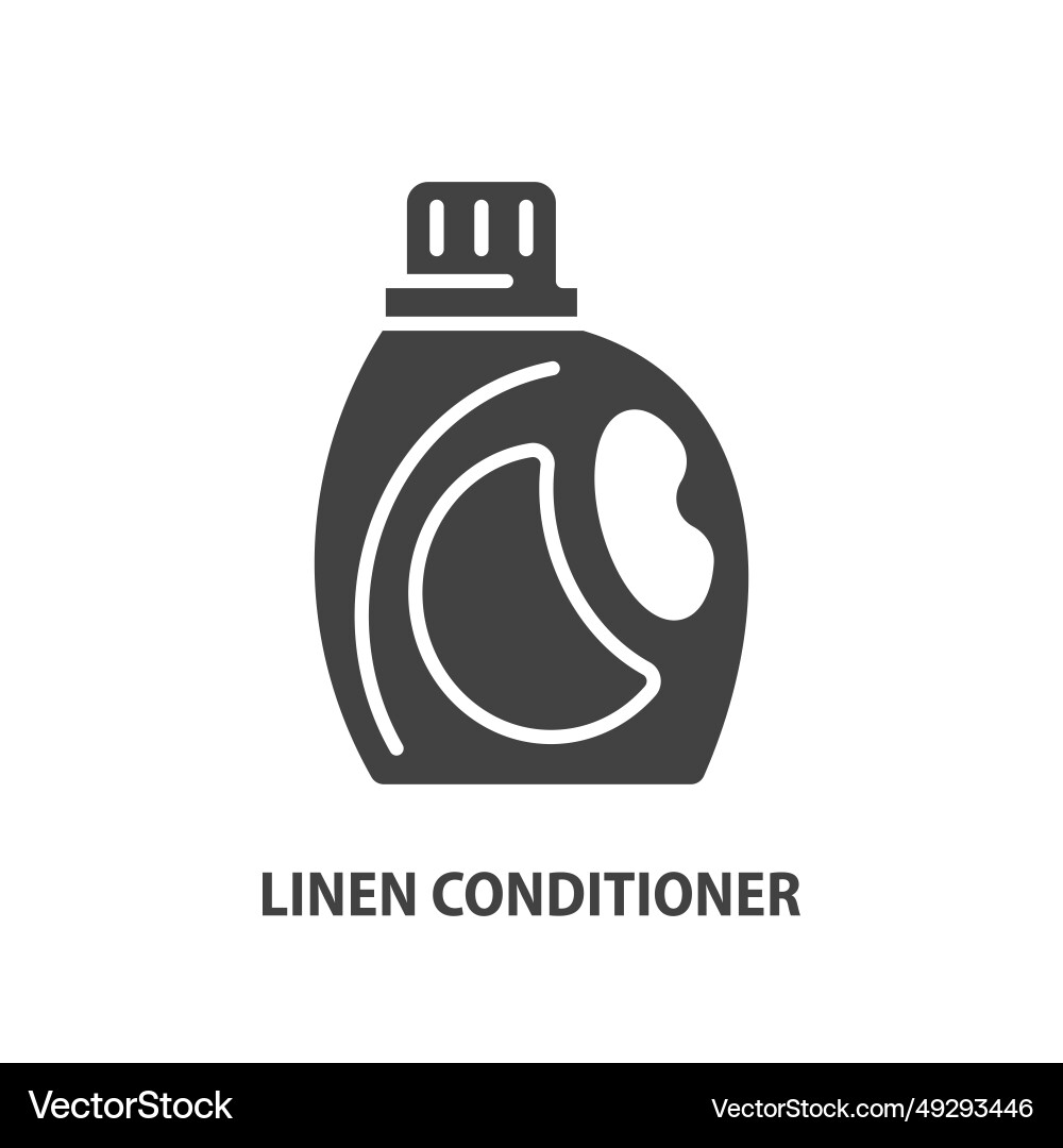 Fabric softener glyph icon linen conditioner Vector Image