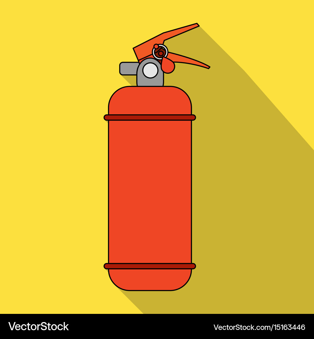 Fire extinguisher powdercar single icon in flat Vector Image