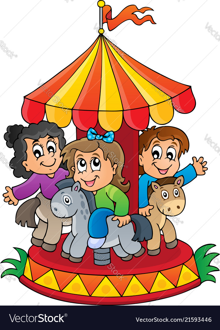 Image with carousel theme 1 Royalty Free Vector Image