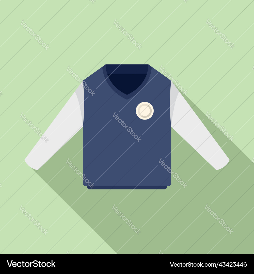 Kid uniform icon flat suit fashion Royalty Free Vector Image