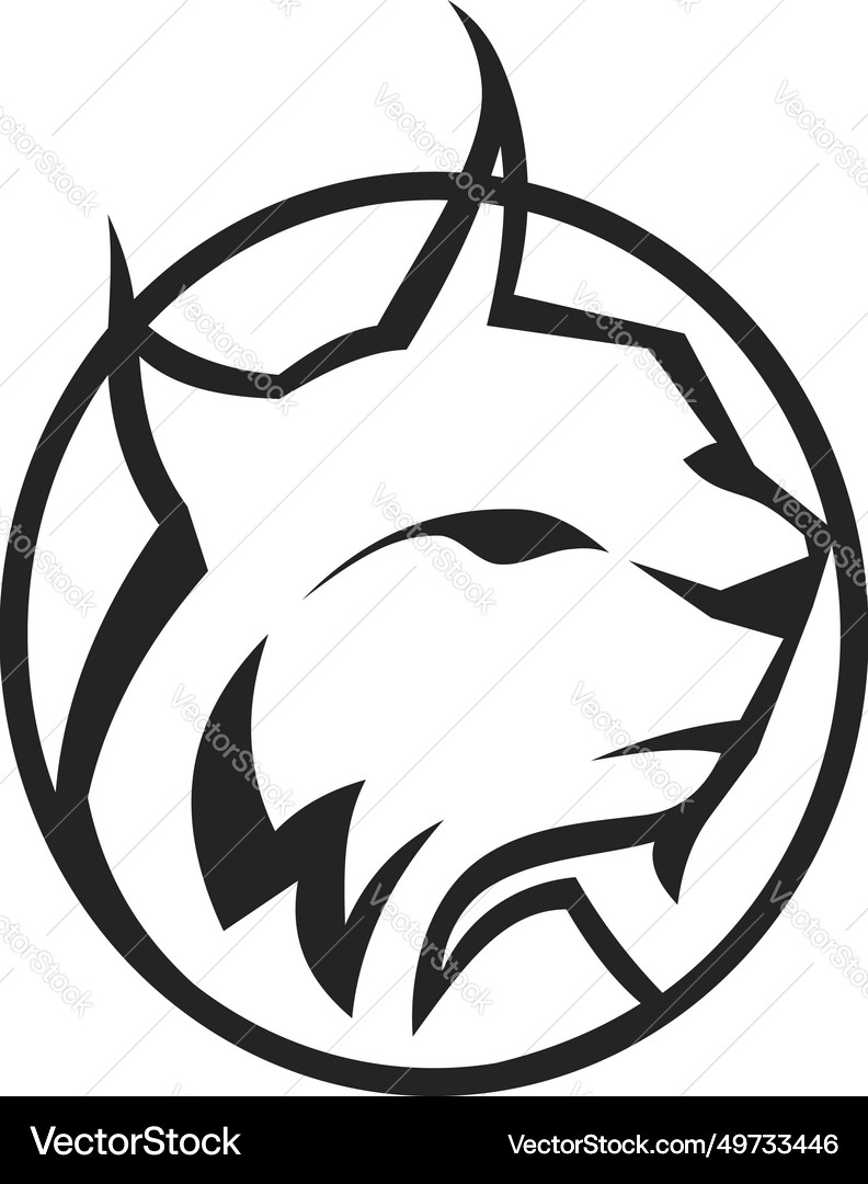 Lynx logo template isolated brand identity icon Vector Image