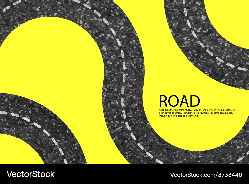 Road blank badges and labels on background yellow Vector Image