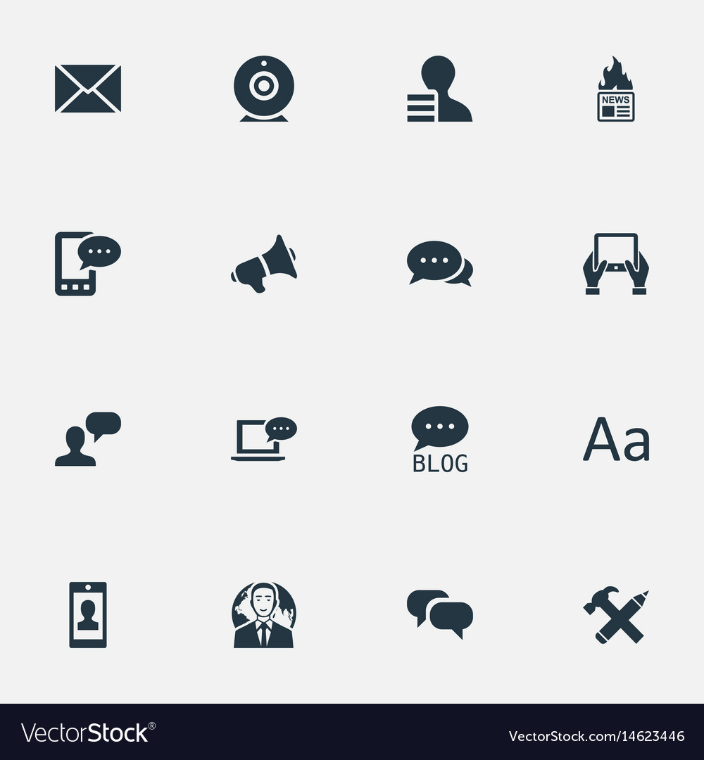 Set of simple newspaper icons Royalty Free Vector Image