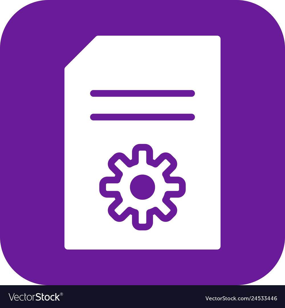 Setting document icon Royalty Free Vector Image