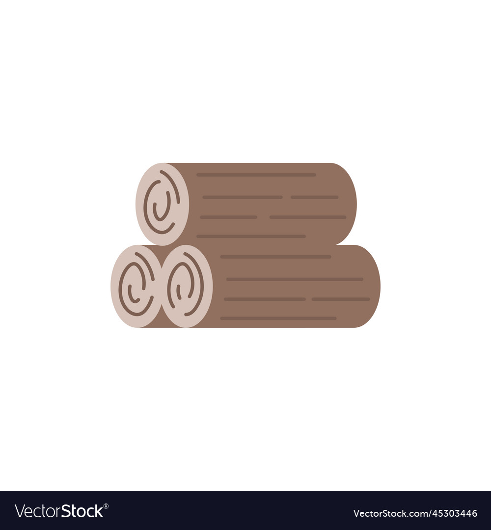 Wood log icon design template isolated Royalty Free Vector