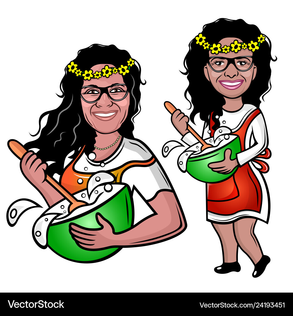 Beautiful woman cook Royalty Free Vector Image