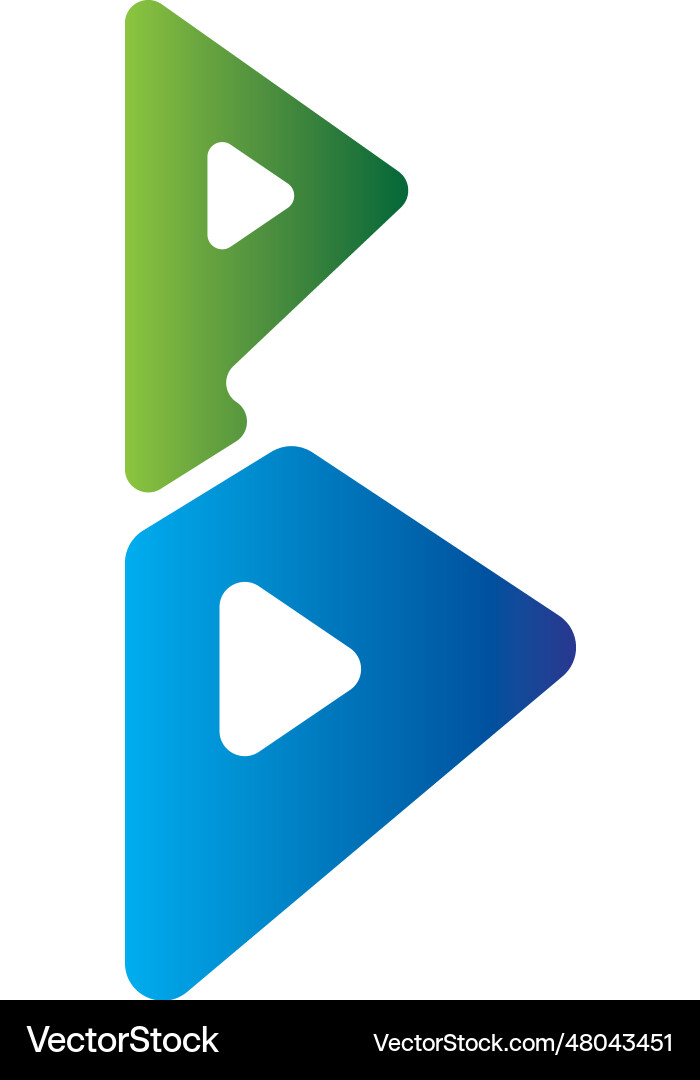 Blue logo of letter b Royalty Free Vector Image