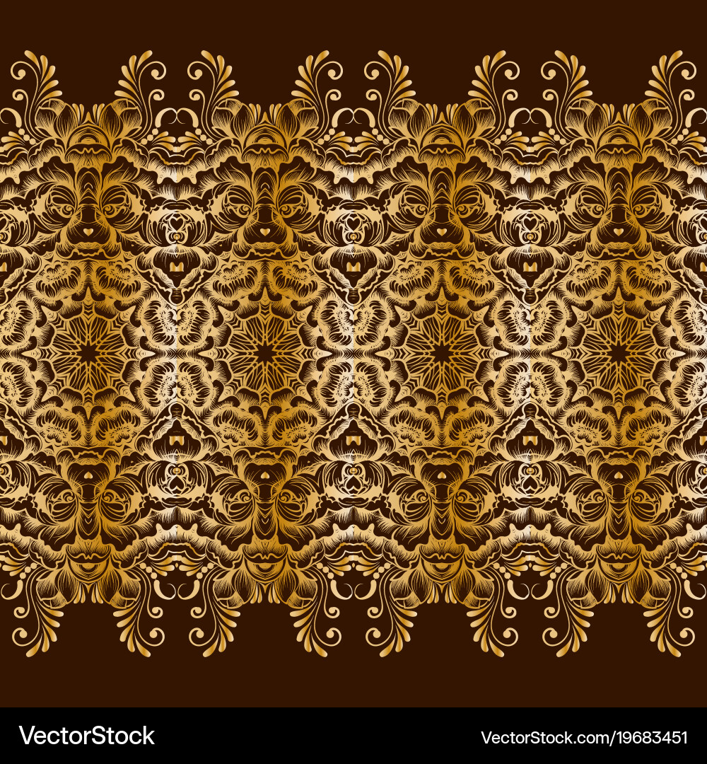 Ethnic indian line art border Royalty Free Vector Image