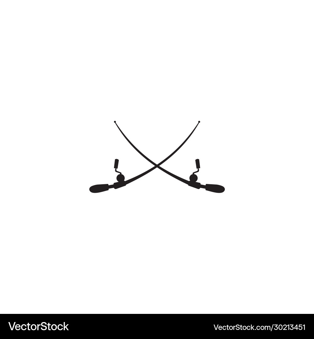 Fishing club logo design template Royalty Free Vector Image