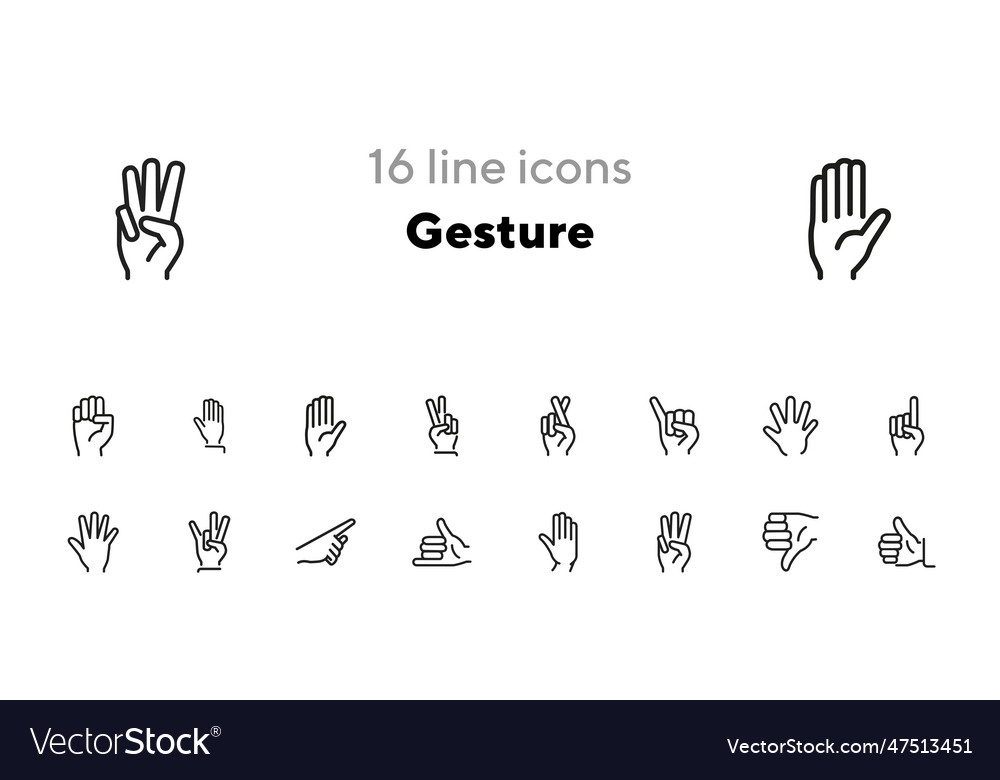 Gesture icon Royalty Free Vector Image - VectorStock