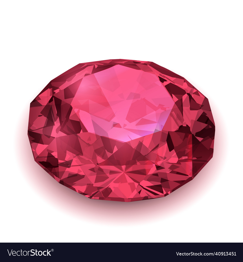 Realistic ruby Royalty Free Vector Image - VectorStock