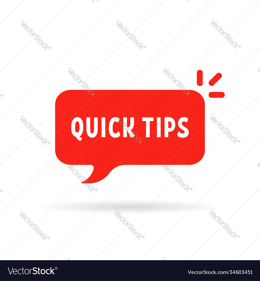 Red speech bubble like quick tips Royalty Free Vector Image