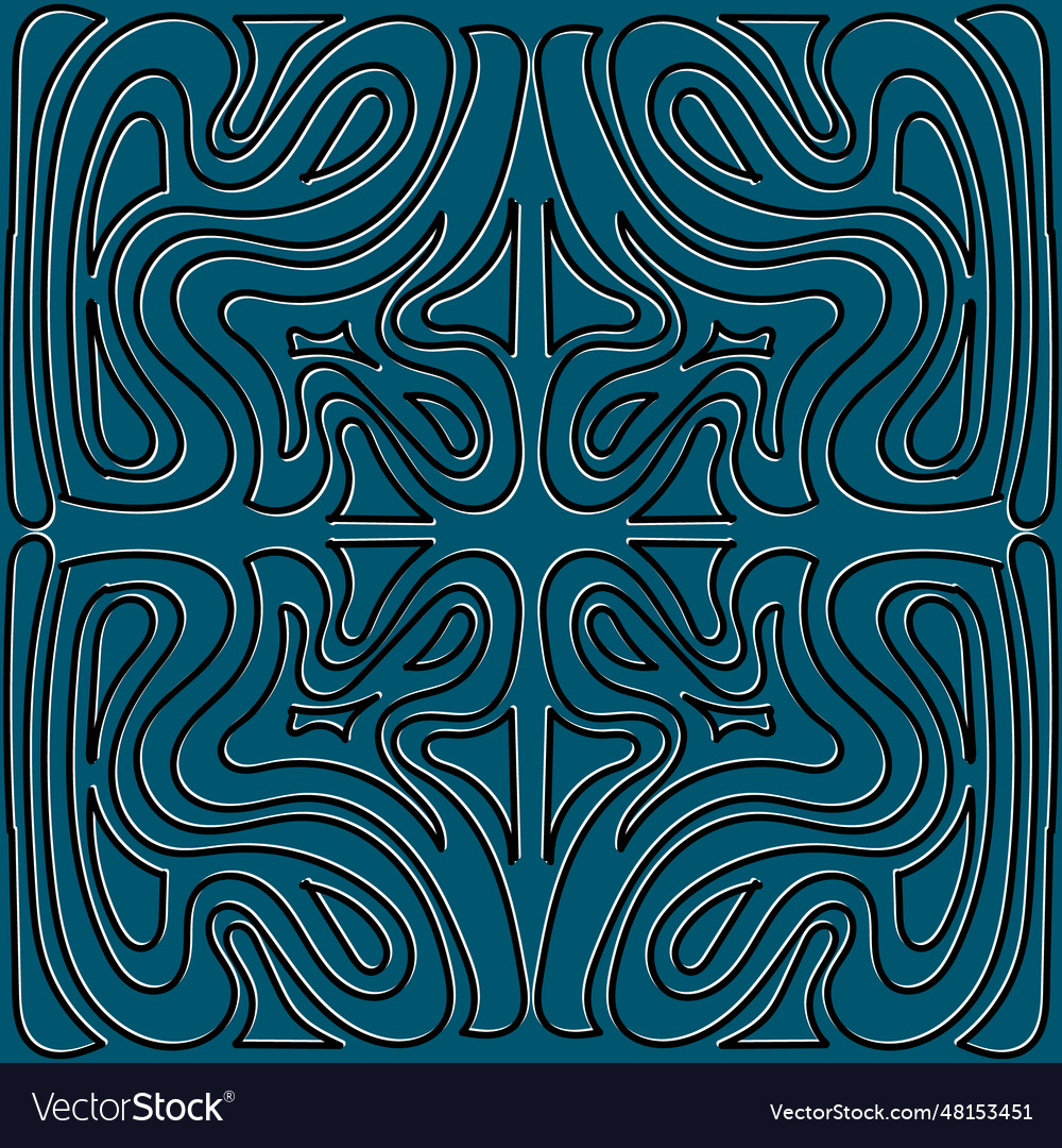 Seamless 3d doodle pattern Royalty Free Vector Image