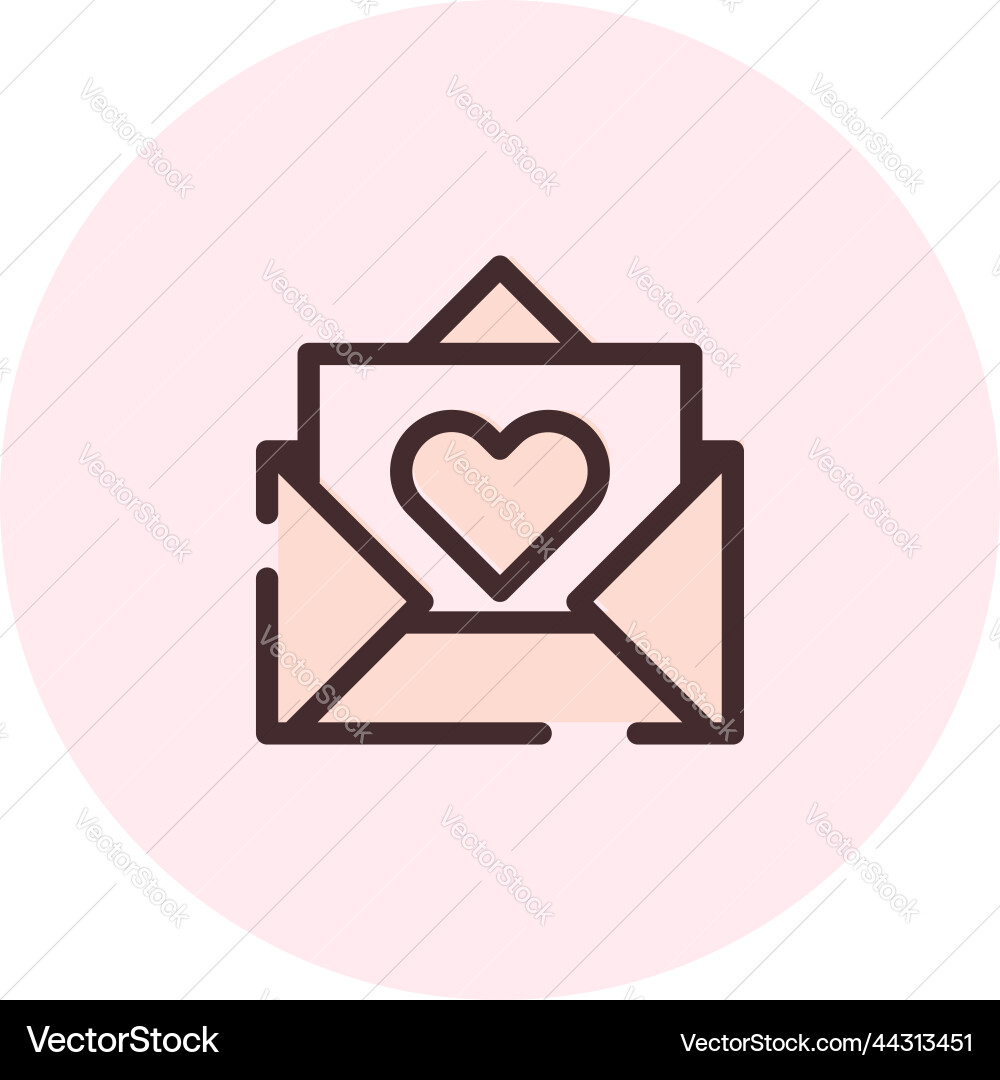 Valentine letter gift on a white background Vector Image