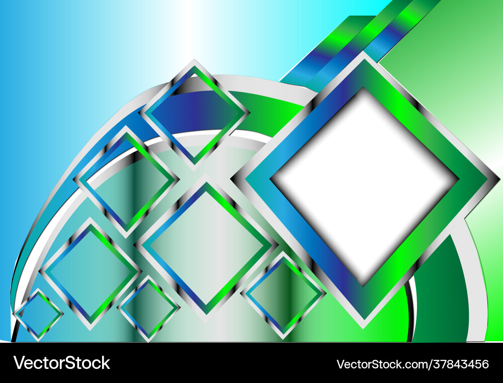 Blue and green abstract art Royalty Free Vector Image