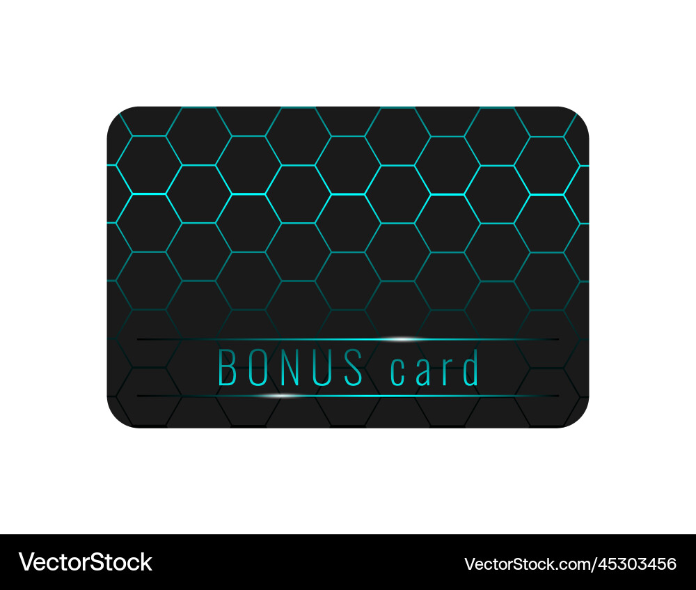 Bonus card design plastic debit credit Royalty Free Vector