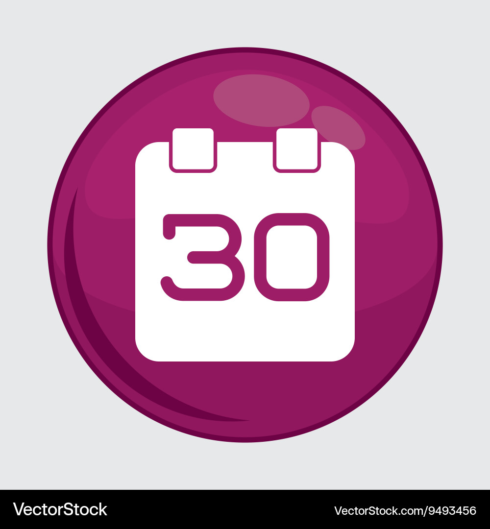Calendar button icon social media design Vector Image