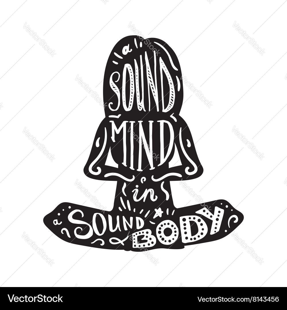 Heathcare Sport Body and Mind Royalty Free Vector Image