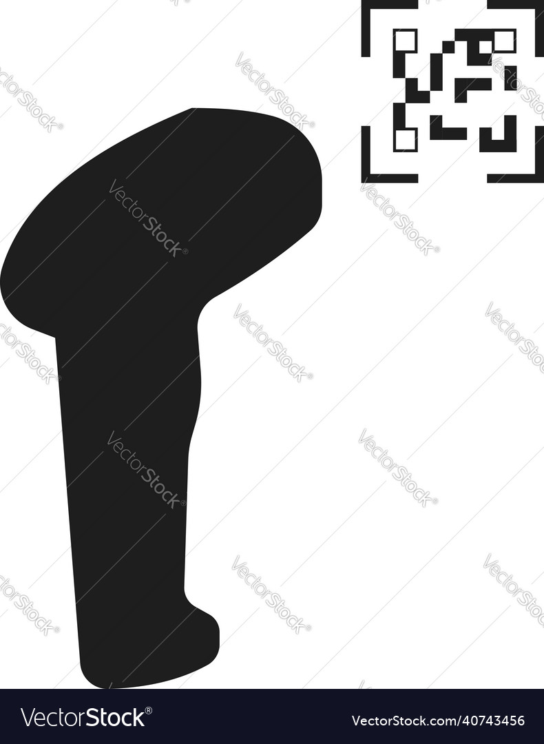 Scan the qr code using a barcode image Royalty Free Vector