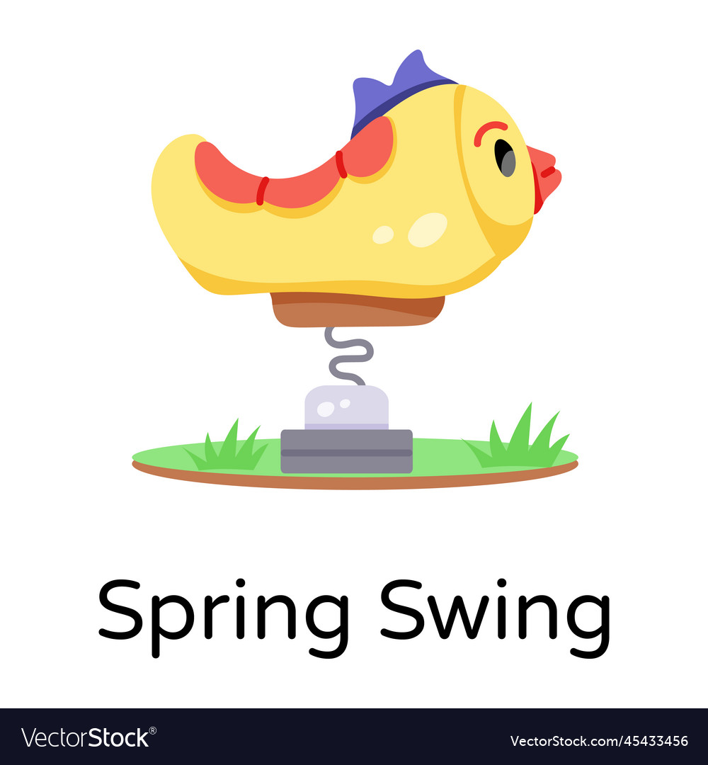 Spring swing Royalty Free Vector Image - VectorStock