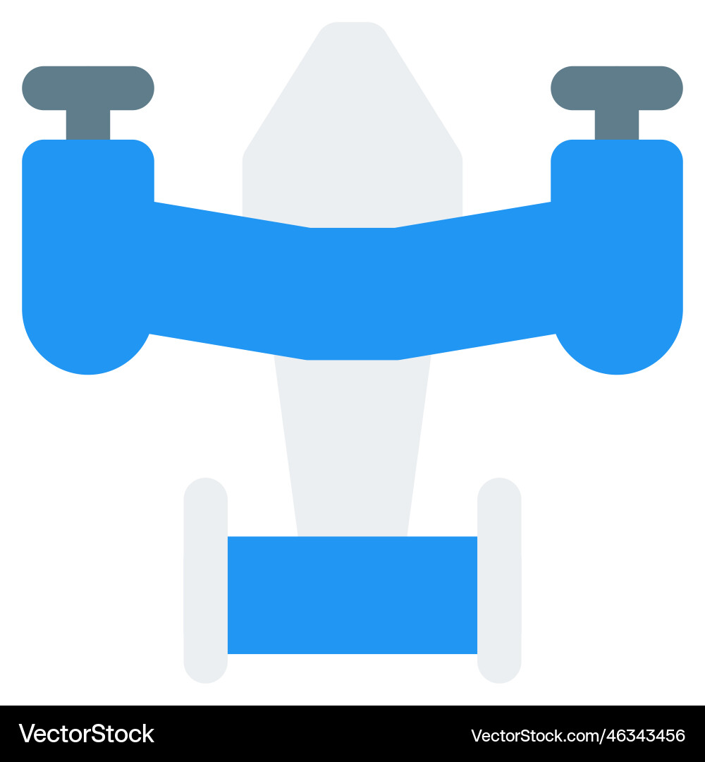 Tri rotor aircraft used for heavy lifting Vector Image