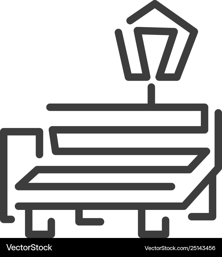 Urban and city element icon - bench lantern Vector Image