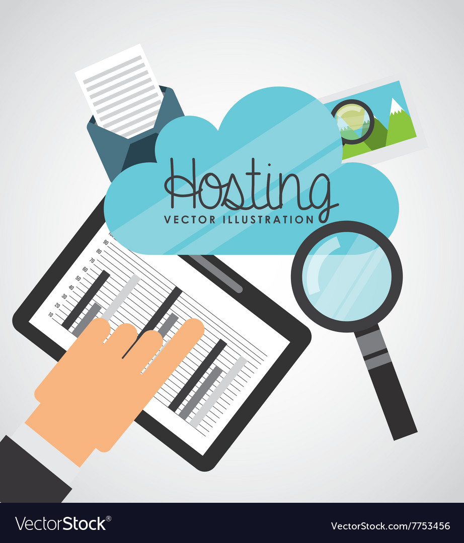 Web hosting design Royalty Free Vector Image - VectorStock