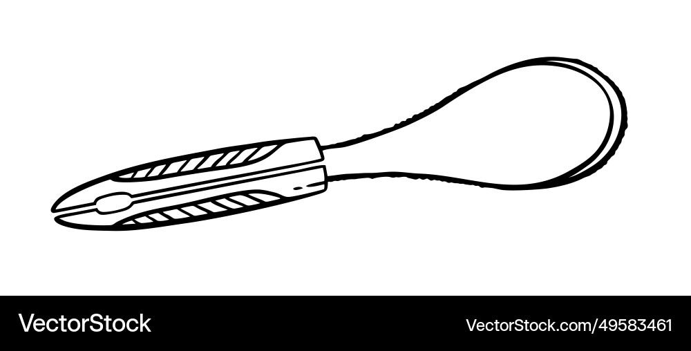 A comb for pets pet grooming doodle style hand Vector Image