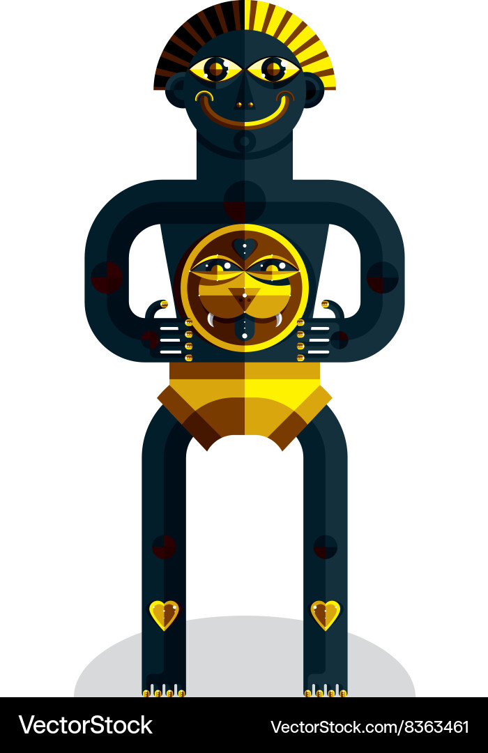 Avant-garde avatar colorful drawing bizarre Vector Image