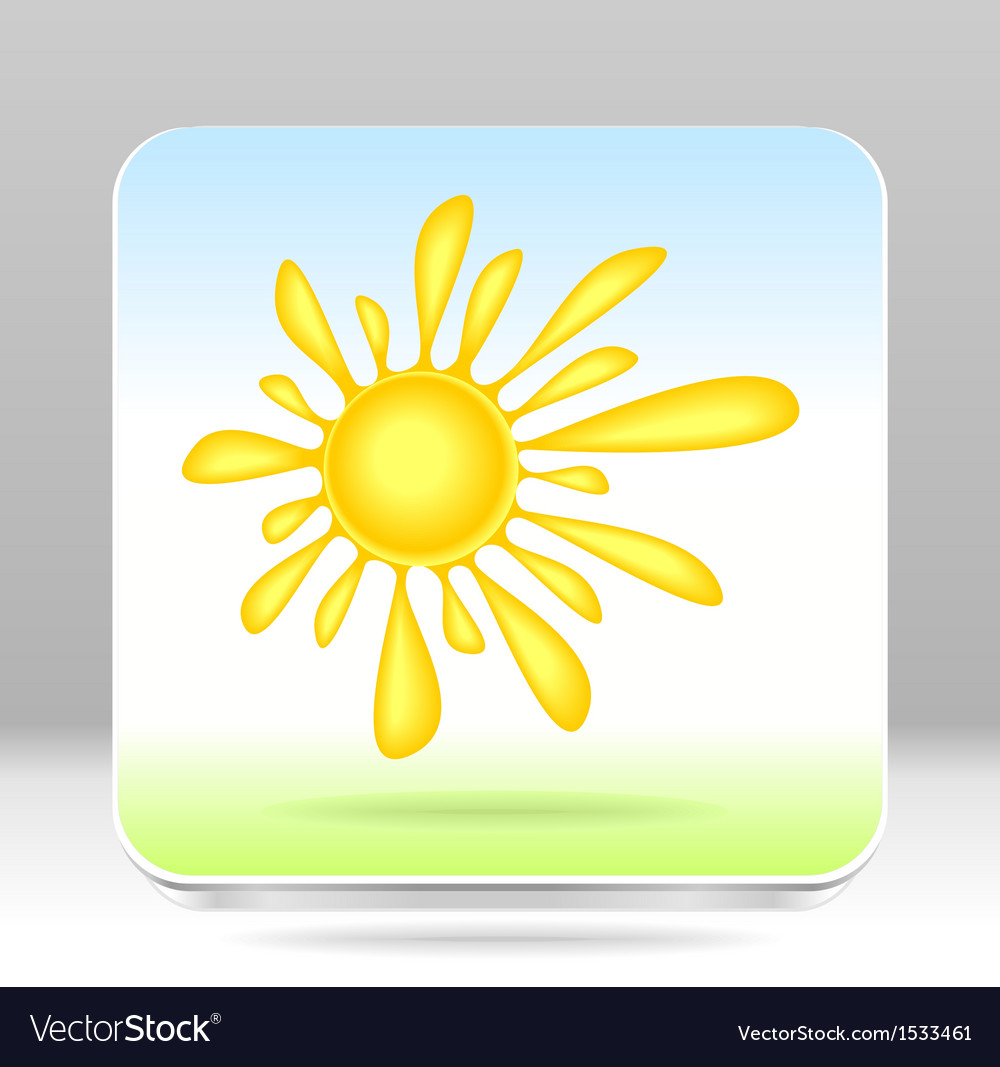Button Sun Royalty Free Vector Image - VectorStock