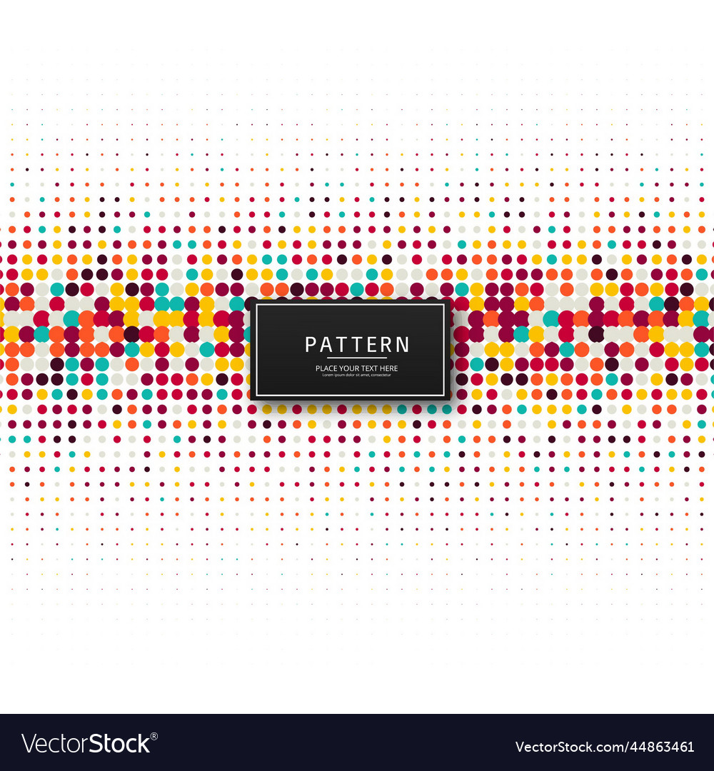 Elegant colorful dots pattern background Vector Image