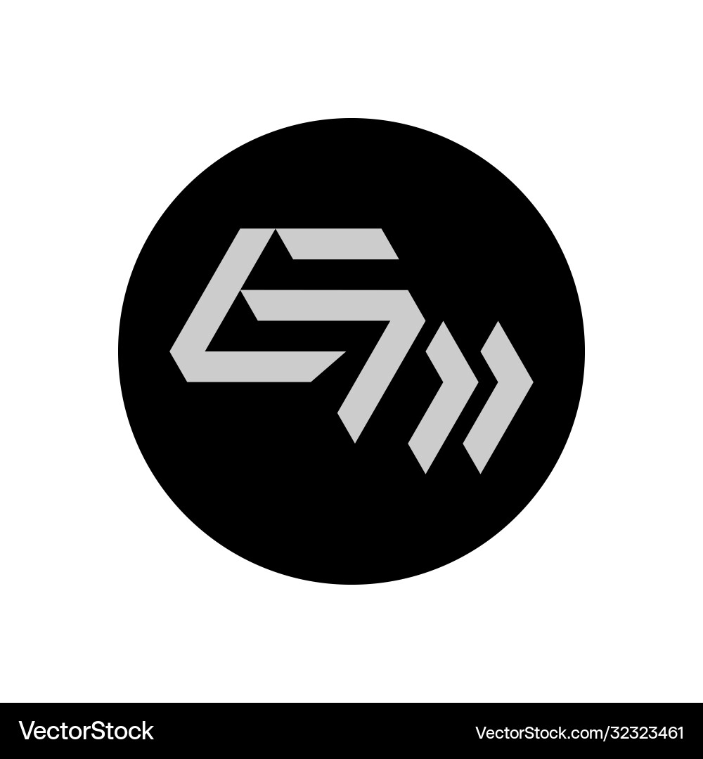 Em letter logo design with simple style Royalty Free Vector