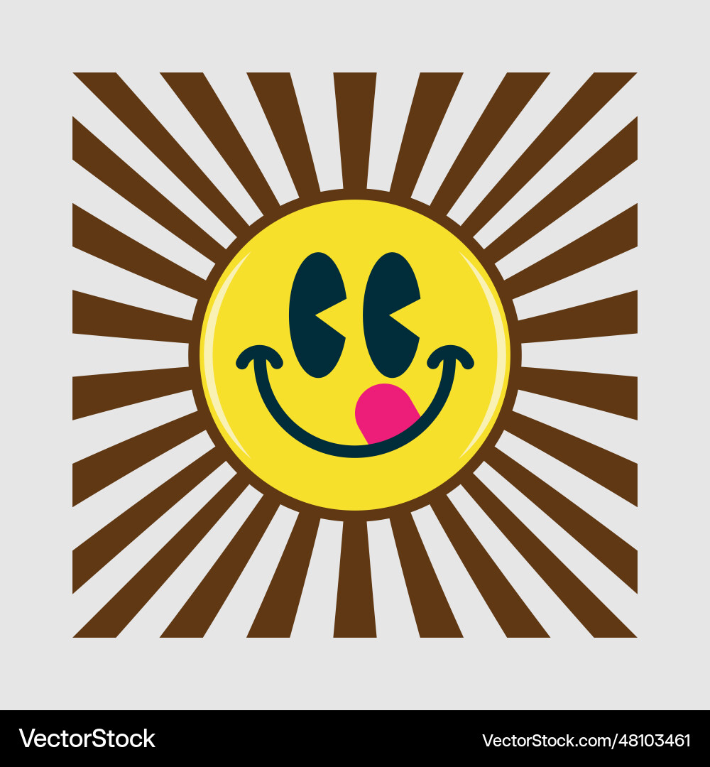 Face savoring food emoji Royalty Free Vector Image